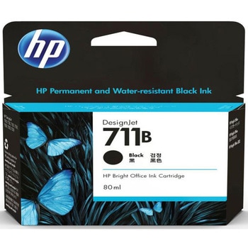 3WX01A HP711Bインクカートリッジ ブラック80ml 1台 HP(日本ヒューレット・パッカード) 【通販モノタロウ】