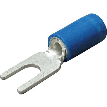 TMDV 2Y-4S-BLU 絶縁被覆付圧着端子(Y形) 先開形 電線被覆グリップタイプ(100PCS) 1箱(100個) ニチフ 【通販モノタロウ】