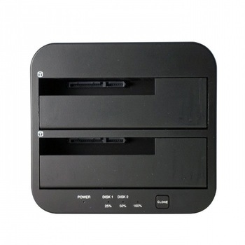 AOK-CLONE-U3 2.5/3.5インチSATA 2BAY HDD/SSDスタンド エラースキップ対応クローン機能搭載 USB3.1Gen1(USB3.0)USB2.0接続 UASP ...