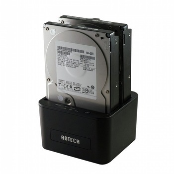 AOK-CLONE-U3 2.5/3.5インチSATA 2BAY HDD/SSDスタンド エラースキップ対応クローン機能搭載 USB3.1Gen1(USB3.0)USB2.0接続 UASP ...