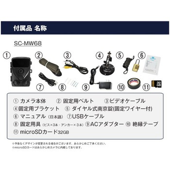 SC-MW68-SC-SPC05-SET SecuSTATION トレイルカメラ SecuSTATION 4200万画素 防塵防水性能IP65 - 【通販モノタロウ】