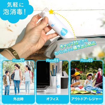 泡で消毒するスプレー レック(LEC) ジェル・泡タイプ手指消毒剤 【通販モノタロウ】 N00015