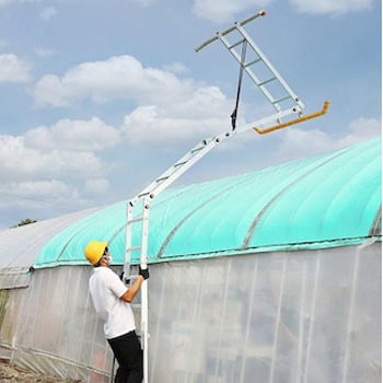 ハウス用昇降梯子 ハウスステップ HARAX(ハラックス) 三脚脚立 【通販モノタロウ】