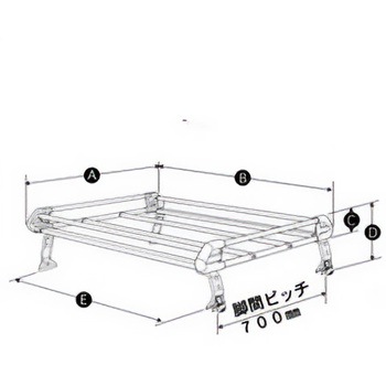 PL437B タフレック 6本脚業務用ルーフキャリア タフレック 1セット(1セット) PL437B - 【通販モノタロウ】