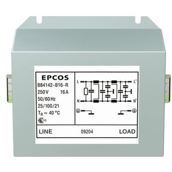 B84142B0016R000 EPCOS EMCフィルタ 単相 16A スクリューマウント 2.77 mA 21mΩ 1個 EPCOS ...