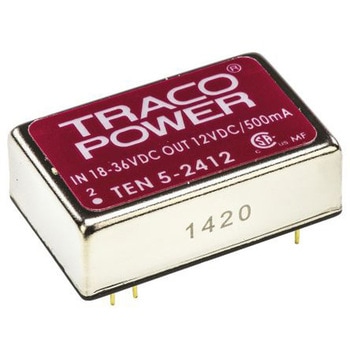 TEN 5-2412 TRACOPOWER DC-DCコンバータ Vout：12V dc 18 → 36 V dc， 6W， TEN 5-2412 1個 TRACO POWER 【通販モノタロウ】