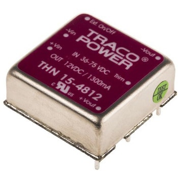 THN 15-4812 TRACOPOWER DC-DCコンバータ Vout：12V dc 36 → 75 V dc， 15W， THN 15-4812 1セット(10個) TRACO ...
