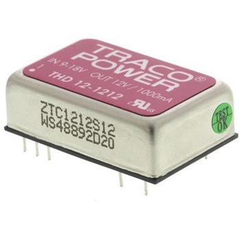 THD 12-1212 TRACOPOWER DC-DCコンバータ Vout：12V dc 9 → 18 V dc， 12W， THD 12-1212 1セット(10個) TRACO ...