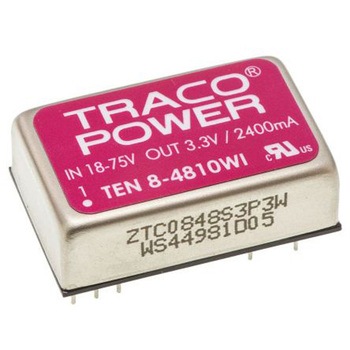 TEN 8-4810WI TRACOPOWER DC-DCコンバータ Vout：3.3V dc 18 → 75 V dc， 8W， TEN 8-4810WI 1セット(10個) TRACO ...