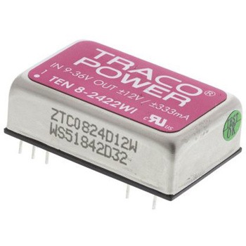 TEN 8-2422WI TRACOPOWER DC-DCコンバータ Vout：±12V dc 9 → 36 V dc， 8W， TEN 8-2422WI 1セット(10個) TRACO ...