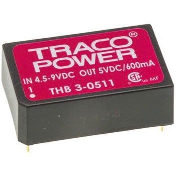 THB 3-0511 TRACOPOWER DC-DCコンバータ Vout：5V dc 4.5 → 9 V dc， 3W， THB 3-0511 1セット(10個) TRACO POWER ...