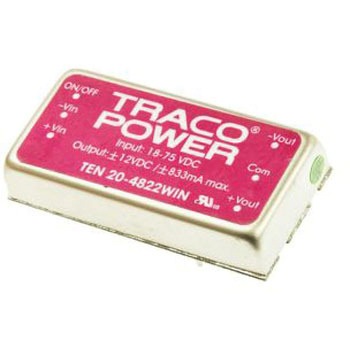 TEN 20-4822WIN TRACOPOWER DC-DCコンバータ Vout：±12V dc 18 → 75 V dc， 20W， TEN 20-4822WIN 1セット(10個 ...