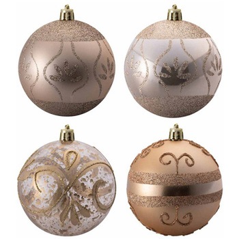 38-35-4-2 プラスチックオーナメントボール 8cm ゴールド 12個セット 1セット(12個) アズワン 【通販モノタロウ】