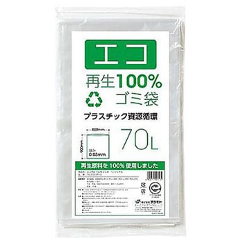 EA995AD-550 800x 900mm ごみ袋 70L/10枚入 1冊(10枚) エスコ 【通販モノタロウ】