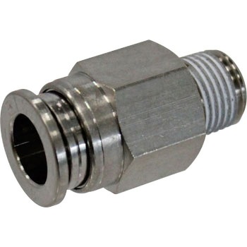 KC8-01-1-F チューブフィッティングブラス ストレート カバー無 ピスコ(PISCO) 耐スパッタタイプ R チューブ外径8mm 1袋(10個) KC8-01-1-F - 【通販モノタロウ】