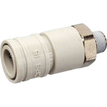 CPS15-01W ライトカップリング ソケット ストレート ネジタイプ ピスコ(PISCO) 15シリーズ 空気 チューブ外径1/8B 1個 CPS15-01W - 【通販モノタロウ】