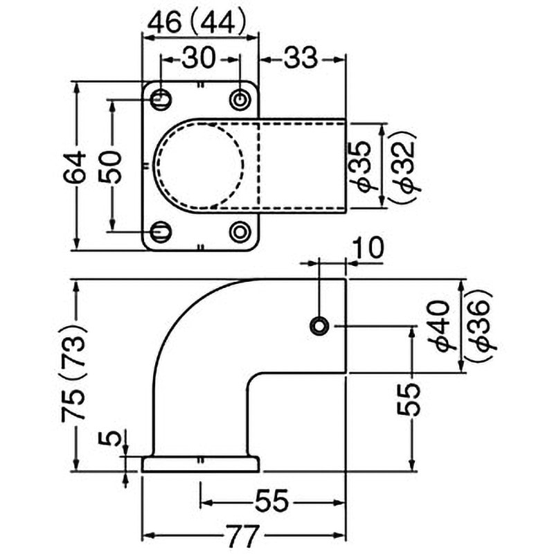BR-120L E形エンドエルボ (左) シロクマ 抗菌 適合径35mm BR BR-120L E形エンドエルボ (左) シロクマ 抗菌 適合径35mm BR