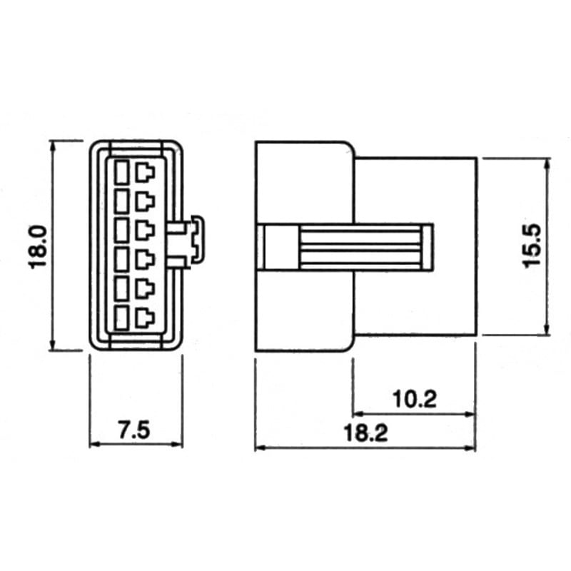 JST中継コネクタ SMR-06V-B 10個セット｜家電、AV、カメラ
