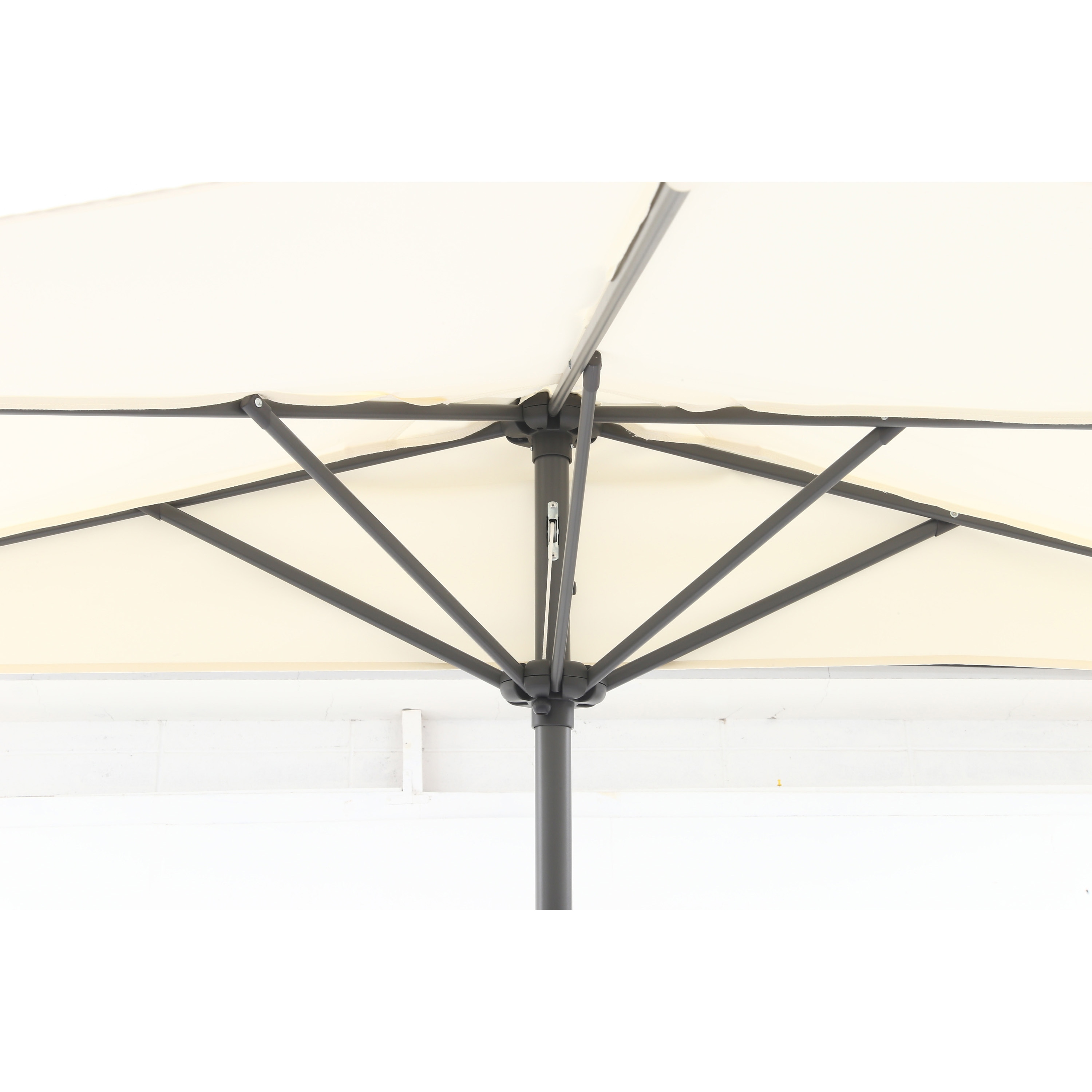 不二貿易 ガーデンパラソル アルミパラソル 270cm/85185 アイボリー