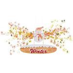 39-4105 店飾 ウィンター ホットスノーマンスパイラルタイトル 1枚 ササガワ 【通販モノタロウ】