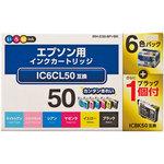 IRH-E50-6P+BK いろはインク/EPSON/IC6CL50互換 1個 エレコム 【通販モノタロウ】