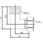 片ナットエルボ(長) メッキ有 KVK エルボ 【通販モノタロウ】 ZS506