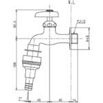 横水栓 差込式 13mm TOTO 横水栓 【通販モノタロウ】 T28AUNH13～