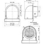 パイプフード(鐘型) 防虫ネット付 未来工業 換気フード 【通販モノタロウ】 PYK-S100A～